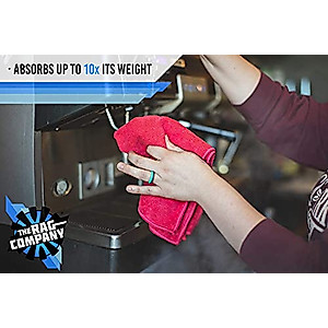 The Rag Company - All-Purpose Microfiber Terry Cleaning Towels - Commercial Grade, Highly Absorbent, Lint-Free, Streak-Free, Kitchens, Bathrooms, Offices, 300gsm, 10in x 10in, Grey (20-Pack)