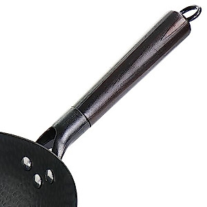 Gibson Home Hammered 13 Inch Heavy Gauge Carbon Steel Wok in Black