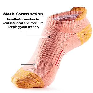 Gonii Ankle Socks Womens Running Athletic No Show Socks Cushioned 5-Pairs