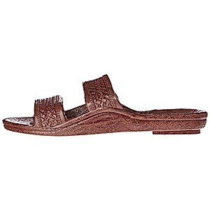 Surf Ware Brown Rubber Sandal, Hawaiian Classics Slide Slipper (8)