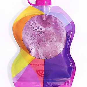 ChooMee Reusable Baby Food Storage Pouches, 8 oz | Ideal for Baby Food, Smoothies and Purees | Secure Double Lock Zipper, Wide Bottom, BPA Free | SnakPack TropiColor 6 CT