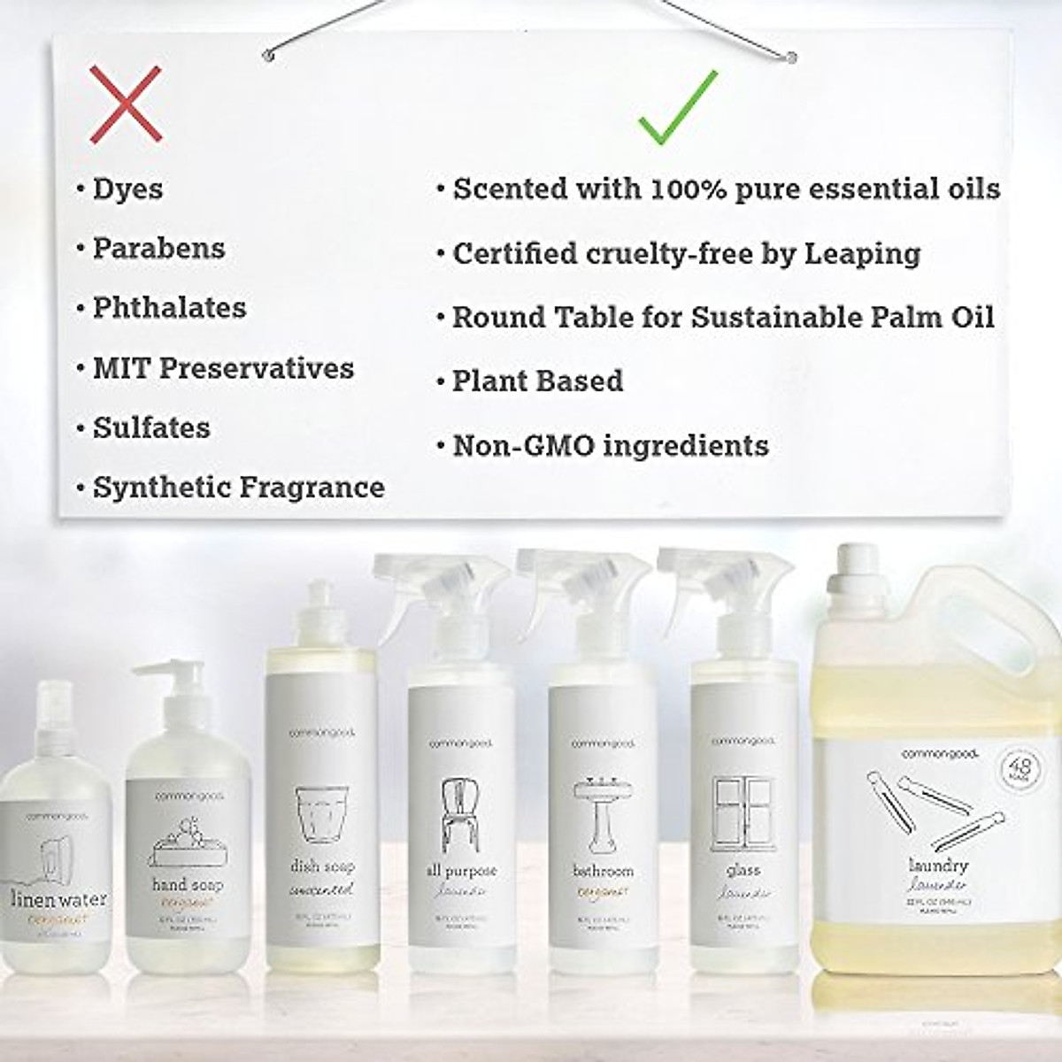 Common Good, Plant-Based with Pure Essential Oil Scents, Biodegradable Formula, No Parabens or Sulfates hand soap, 12 FZ, White, Fl Oz (Model: ED01HAND12B)