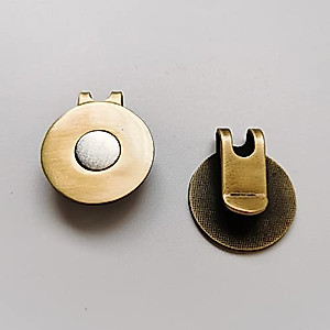 Eshan Magnetic Golf Hat Clips Ball Marker Holder (10 Pack, Bronze) for Golf Gloves Hats Bags Caps Visor Belt