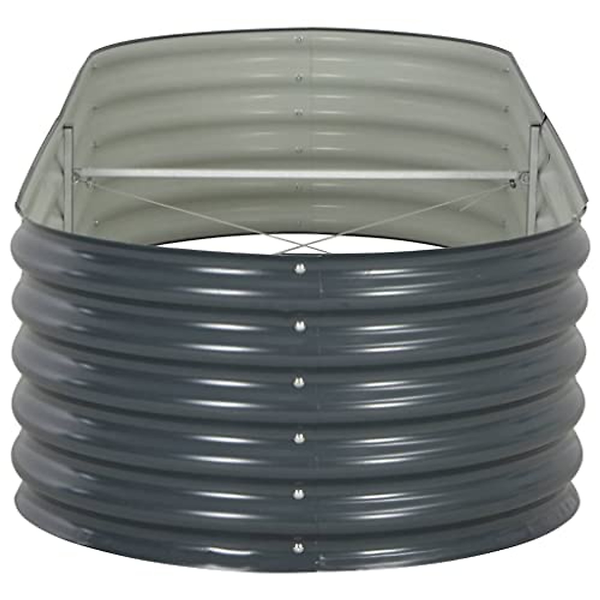 vidaXL Garden Raised Bed 94.4"x31.4"x17.3" galvanized Steel Gray