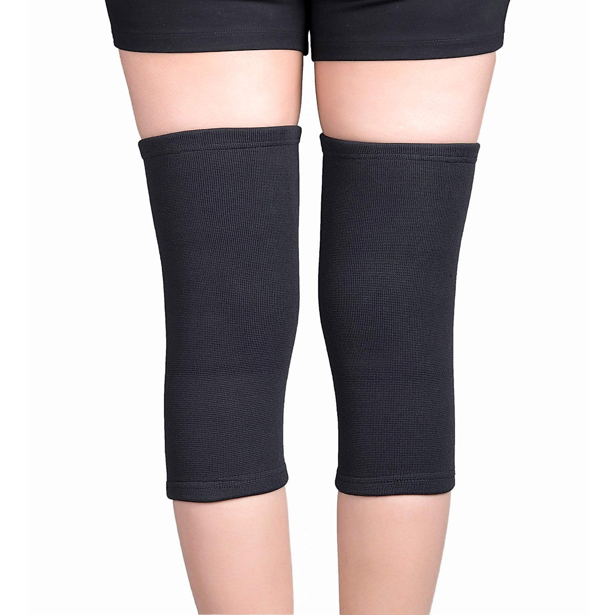 WC_ Black Knee Support brace with Open Patella, Knee Sleeve for Running, Jogging, Sports, Joint Pain Relief, Arthritis and Injury Recovery for Men and Women