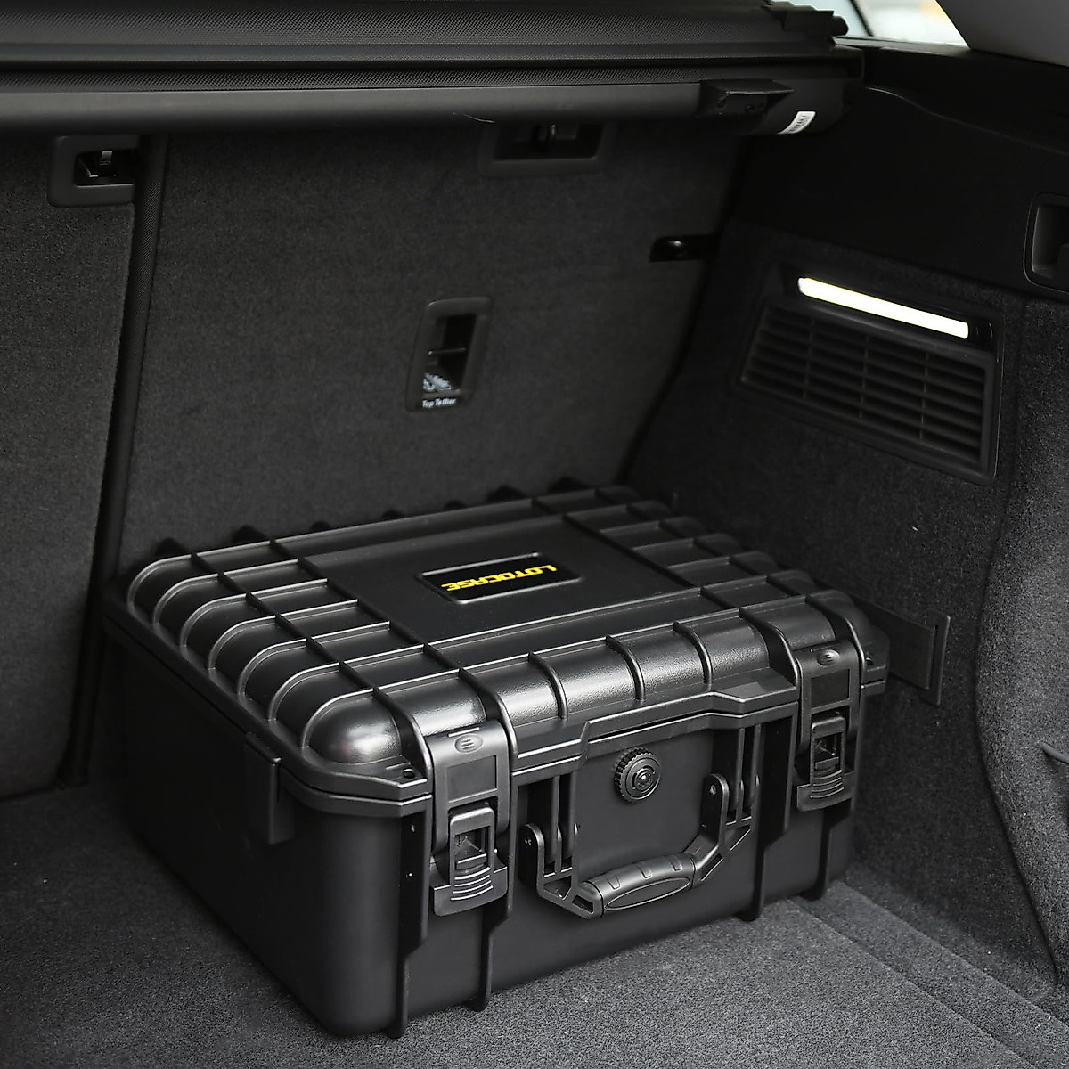 Air Compressor Waterproof Hard Case Compatible with Milwaukee M18 Inflator 2848-20, Air Pump Carrying Bag for Milwaukee Tools, Storage Holder for Battery Pack 18V 3.0 to 6.0 Ah - Black (Only Case)