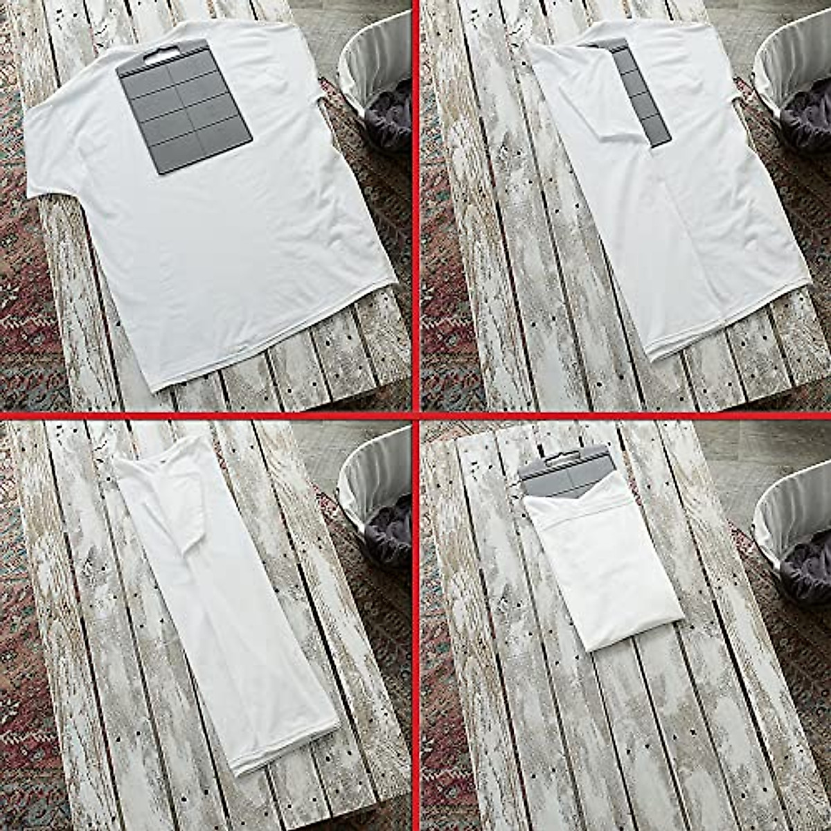 Household Essentials 195 Shirt Folding Board For Laundry | Folds T-Shirts, Polos And Dress Shirts , Black