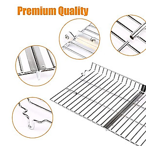 Hisencn Grill Warming Rack for Char Griller 5050 3001 5650 5072 3008 Stainless Steel Warming Rack Replacement for Gas & Charcoal Grill Char-Griller 5050 5650