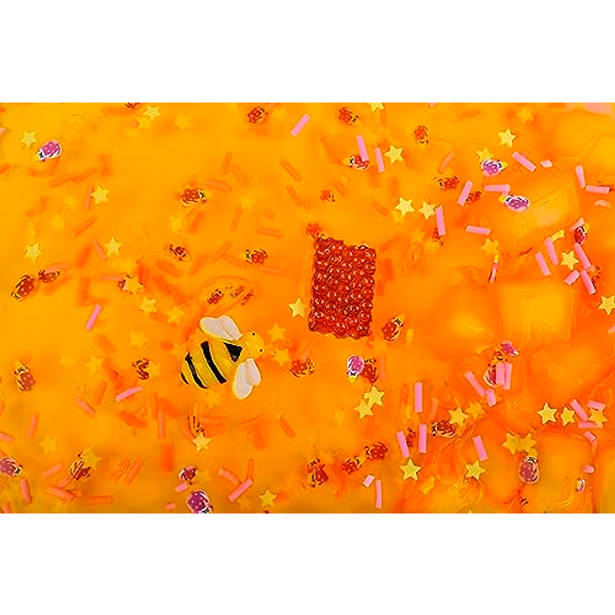 JAiiMen Slime Kit - 3 Pack Jelly Cube Clear Crunchy Slime with Avocado, Honeycomb and Lavender Bear Charms, Preppy and Aesthetic Stuff, Cute Stress Toys and Cool Birthday Gifts for Girls and Boys