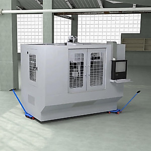 Amarite Machine Skates - Heavy Duty 2t Machinery Skates with 4400lbs Capacity and 3 Swivel Rollers for Warehouse and Workshop Transport - Machine Skate and Equipment Dolly Skate