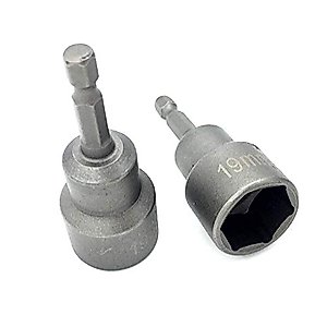 PANOVOS 2pc Leveling Scissor rv-Jacks Socket Drill Adapter with 1/4 Quick Connect Hex Shank Tools, Works with All 3/4 or 19mm Hex Drive Jacks,Power Nut Driver Bit Set