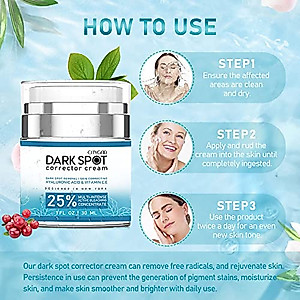 CITYGOO Dark Spot Remover for Face and Body, Dark Spot Corrector Cream, Natural Ingredient,Enriching Skin Care For All Skin Tones - Sun Spot, Melasma, Freckle Remover & Blemish Reducer-1 FL OZ