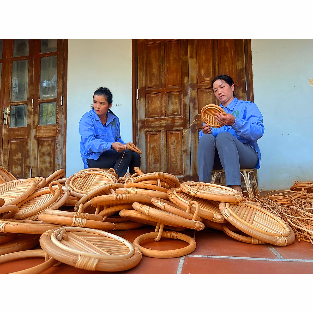 HomeyHandcraft Rattan Towel Ring, Modern Hand Towel Holder for Bathroom and Kitchen Wall, Bathroom Hand Towel Ring, Rattan Towel Hanger Decor