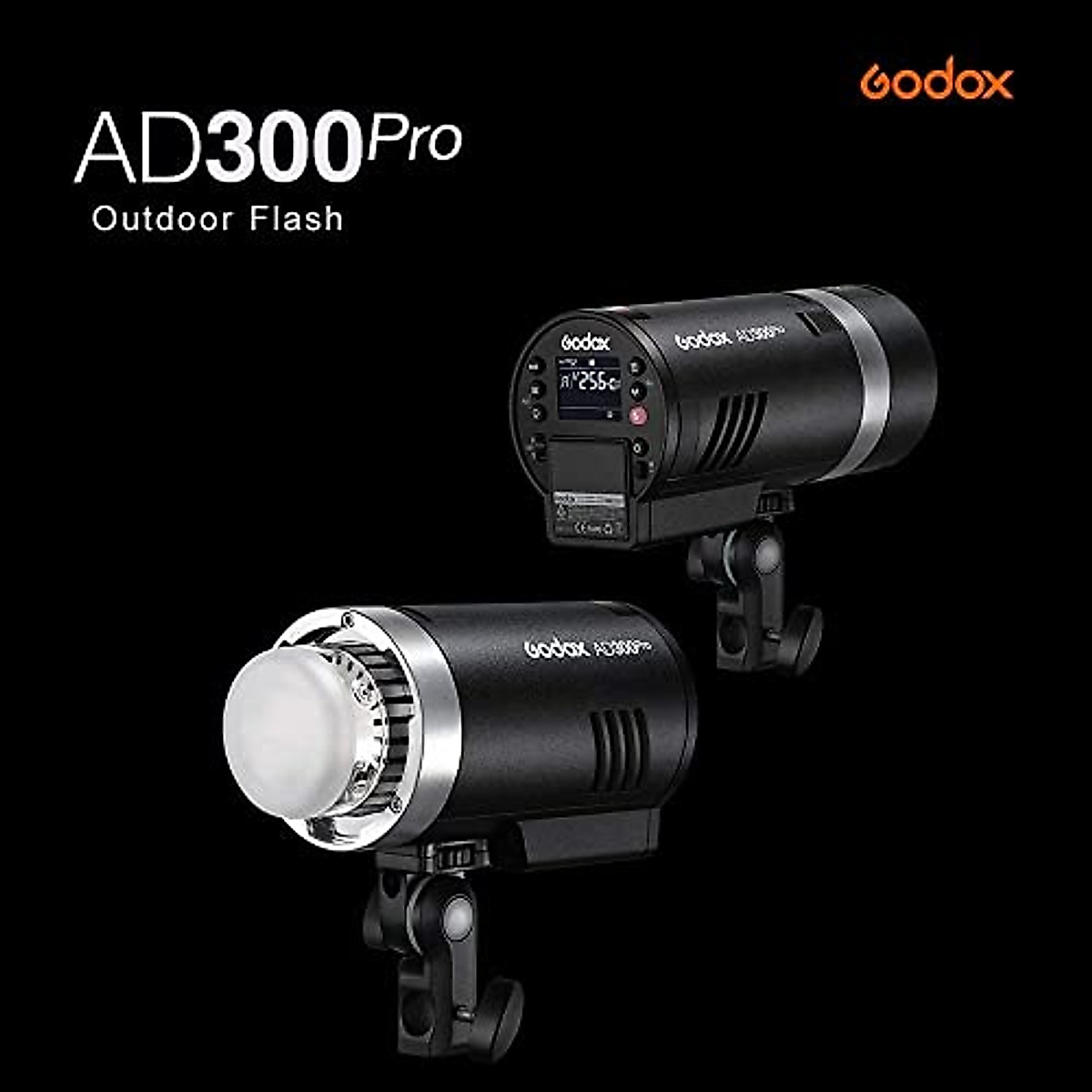 Godox Flash Strobe AD300 Pro AD300Pro Outdoor Studio Monolight 300w Photographic Lighting for Canon Sony Nikon Fuji Olympus Panasonic Camera 2.4G TTL 1/8000 HSS Flash, 0.01-1.5s Recycle Time