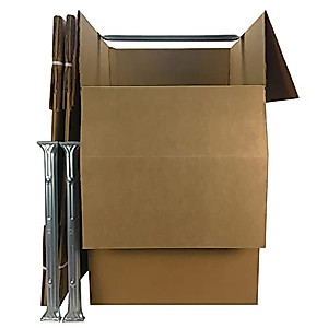 UBOXES Space Savers Wardrobe Moving Boxes With Hanger 20" x 20" x 34" (3 Pack)