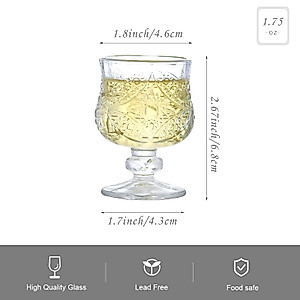 Soopiiso Cordial Glasses,1.7oz/50ml,Shot Glasses Set of 8,shot glasses with stem/tequila shot glasses/Sherry glasses