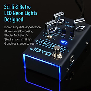 JOYO Reverb Pedal 9 Digital Reverb Types with Modulation and Trail Function for Electric Guitar Effect (Atmosphere R-14)