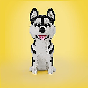 Uvini Building Blocks, 1900 Pieces, Bricks Husky, Dog Animal Toy, Interlocking Toy Building Blocks, for Kids & Teens, Non Toxic, Creative Thinking, 8.26x3.55x9.05 inches