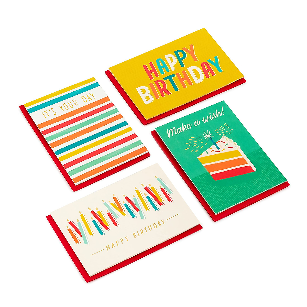 Hallmark Birthday Cards Assortment, 16 Cards with Envelopes (Make a Wish)