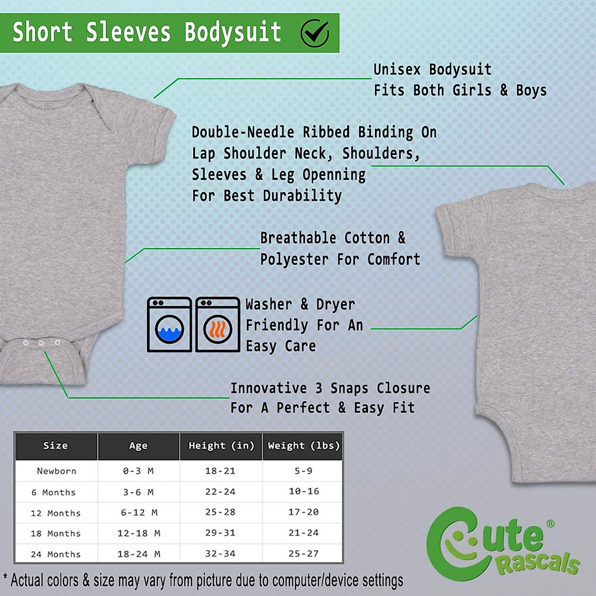 Custom Baby Bodysuit I'm Not Bossy Have Leadership Skills Funny Humor Funny Cotton Boy & Girl Baby Clothes Oxford Gray Design Only 12 Months