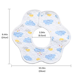 10-Pack 360 Rotate Baby Bibs for Eating and Drooling, Soft and Waterproof Bibs for Boys Girls