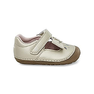 Stride rite Baby Girls SM Janna Mary Jane Flat, Champagne, 3 Infant