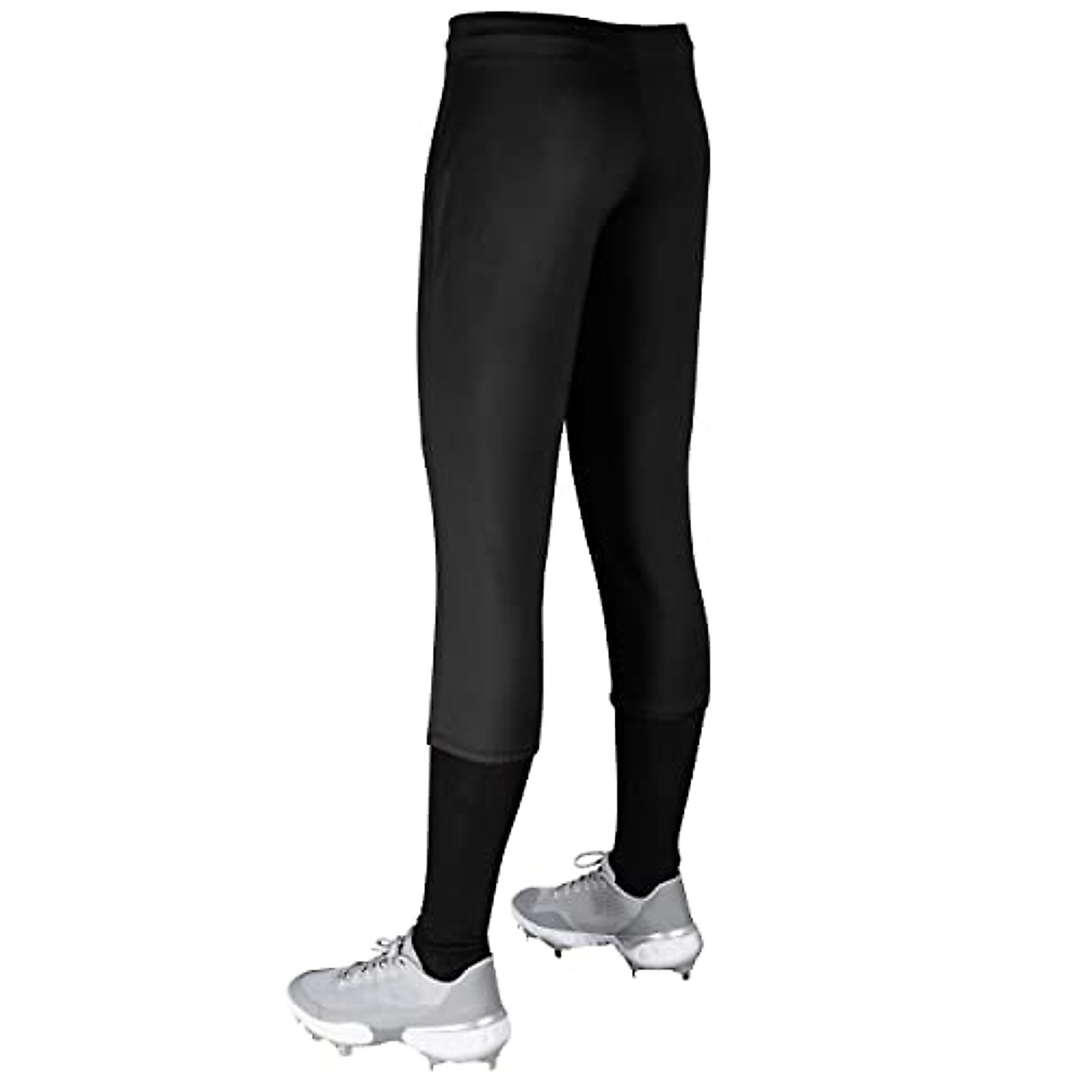 CHAMPRO womens Low-rise Knicker-style Fastpitch in Solid Color With Reinforced Knees Fireball Polyester Softball Pant, Black, X-Small
