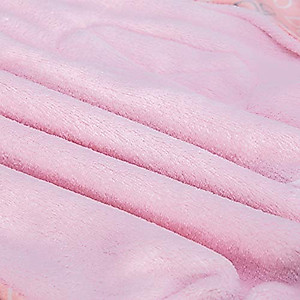 WONDER MIRACLE Fluffy Swaddle Blanket for Newborn Baby Girl or boy, Soft Thick Cozy Warm Coral Fleece Fuzzy Sleeping Bag for Crib, Stroller, Travel, Outdoor (Pink Lucky Clover)