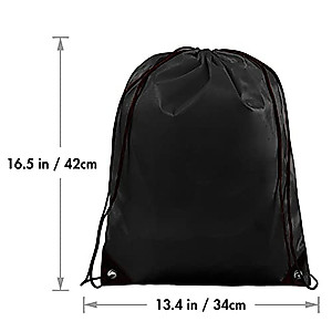 IKAYAS 30 Pack Black Drawstring Bags Mesh Drawstring Backpack Bulk Cinch Bag for Women Men, Draw String Back Sack String Bag Gym Backpack Kids Beach Bag for Sports Supplies Party Favors