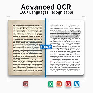 CZUR Shine Ultra Smart Portable Document Scanner, USB Book Scanner with OCR Auto-Flatten & Deskew, Document Camera for Desktop/Laptop, Capture Size A3, Compatible with Windows & Mac OS