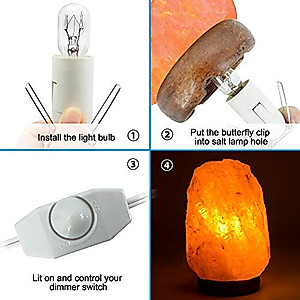 haraqi 6 Pack 15 Watt E12 Socket Salt Lamp Bulbs,Replacement Incandescent Bulbs for Himalayan Salt Rock Lamps and Plug in Night Lights