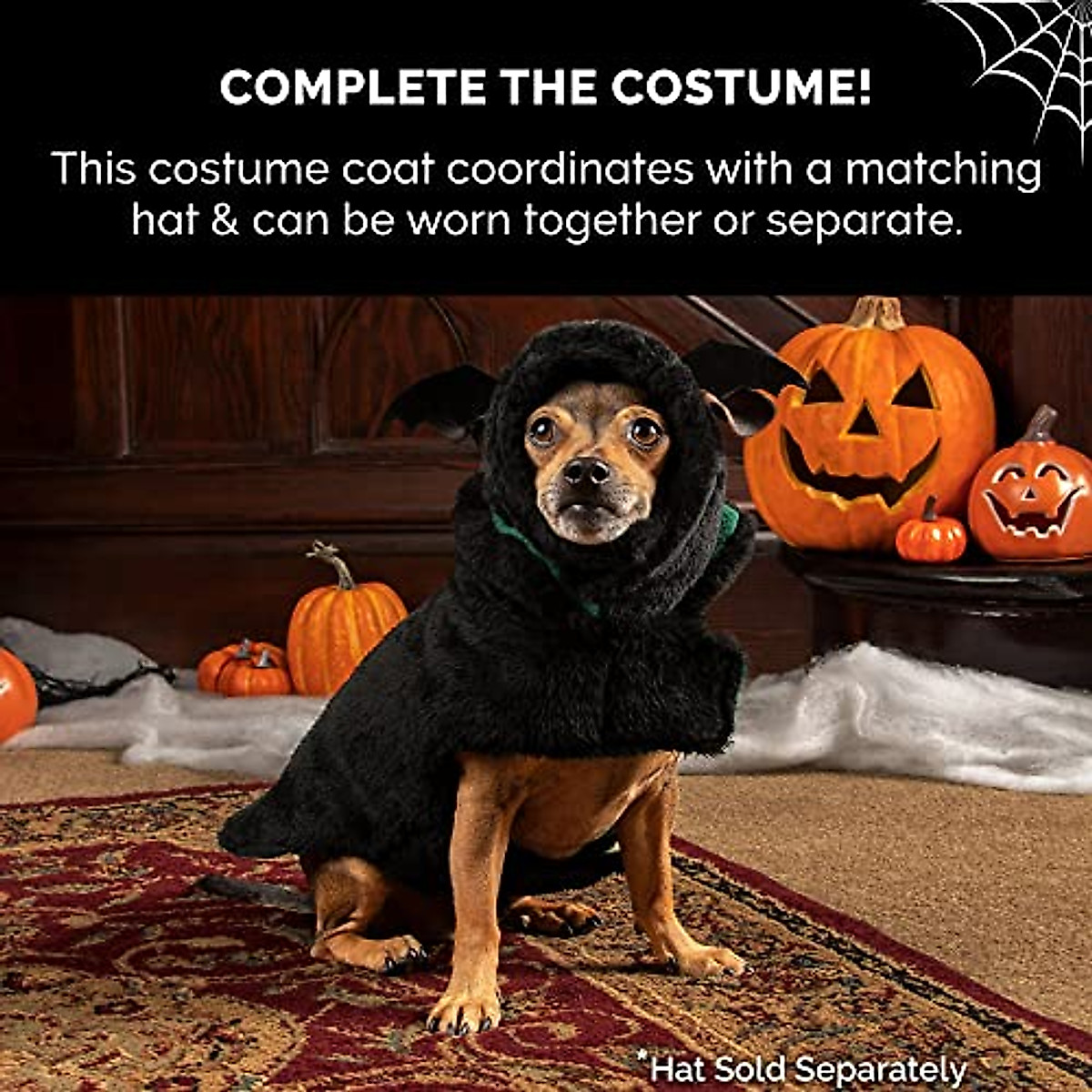 Furhaven Medium Dog Coat Flex-Fit Reversible Faux Fur & Quilted Fleece Jacket, Washable - Black/Green, Medium