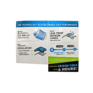 Expandable Lunch Pack Ultra Arctic Zone Plus 4 Containers with lids and 2 Ice Packs (blue light blue)