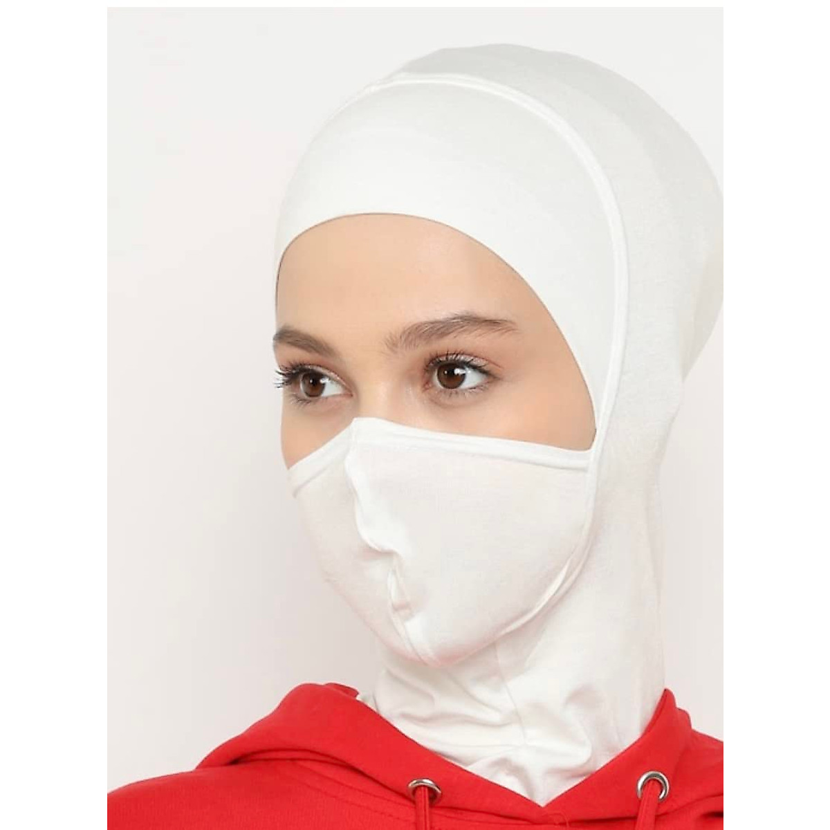 ISLAMIC, Muslim, Hijab, Ninja, INSTANT TURBAN COTTON LIGHT WEIGHT SLIP ON CAP (CREAM)