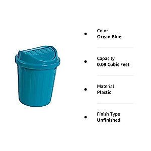 Desktop Mini Trash Can Rubbish Bin with Swing Lid