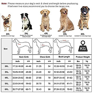 KOOGAL Dog Windproof Waterproof Cotton Coat,Medium and Large Jacket Dog Cotton Vest Cotton Coat Cotton Undershirt Winter Coat Double-Breasted for The Medium and Large Dogs （3XL，Orange Black）