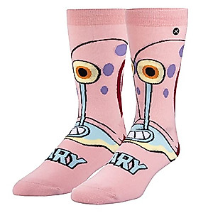 Odd Sox, Nickelodeon SpongeBob Cartoon Socks, Gary The Snail, Fun Novelty Mens Crew, Large