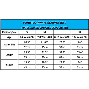 Funny Guy Mugs Retro Tearaway Sweatpants - Premium Breakaway Pants (Navy Blue, Youth Medium)