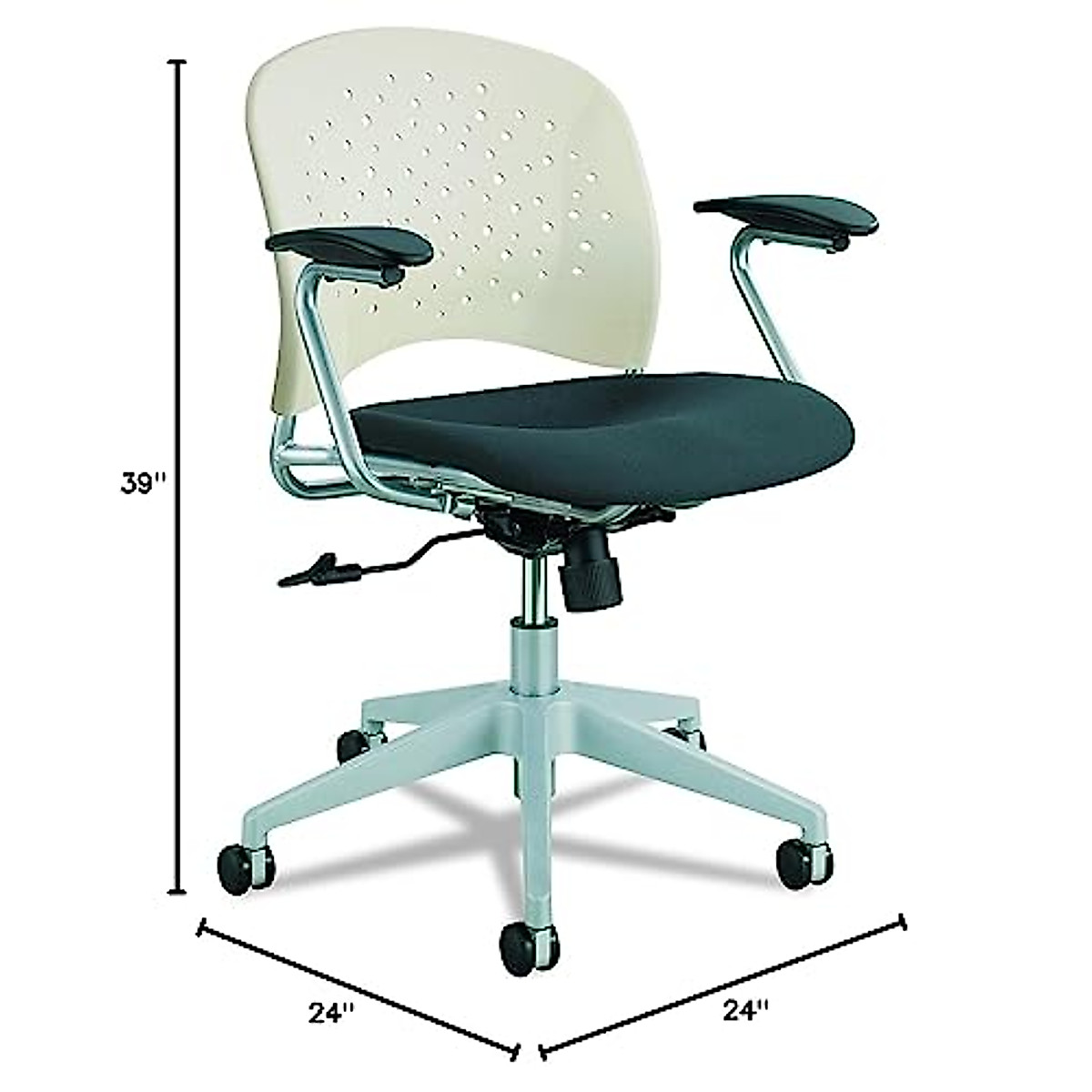Safco Products 6803LT Reve Task Chair with Round Back, Latte