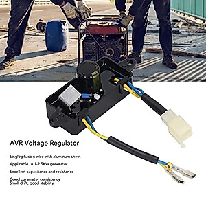 WOOXGEHM AVR Automatic Voltage Regulator, Single Phase 6 Wire Generator Voltage Regulator, Good Toughness AVR Voltage Regulator for 1‑2.5KW Generator