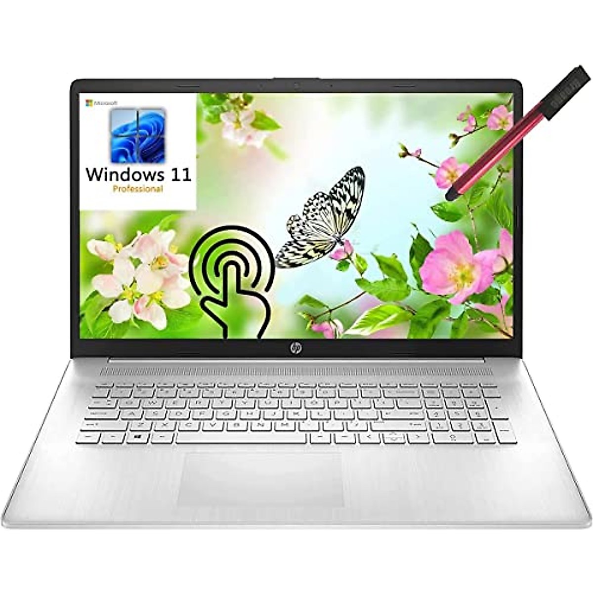 HP Envy 17 17.3" FHD Touchscreen Business Laptop Computer, Intel Quad-Core i7-1165G7, 64GB DDR4 RAM, 1TB PCIe SSD, WiFi 6, BT 5, Backlit KB, Fingerprint Reader, Windows 11 Pro, w/Free 64GB Flash Drive