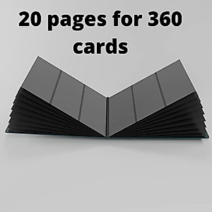 Card Guardian - 9 Pocket Trading Card Album 360 Side Loading Pocket Binder for Trading Card Games TCG (Green) Compatible with Pokemon Card Binder Yugioh Cards MTG Binder Sports Card Binder