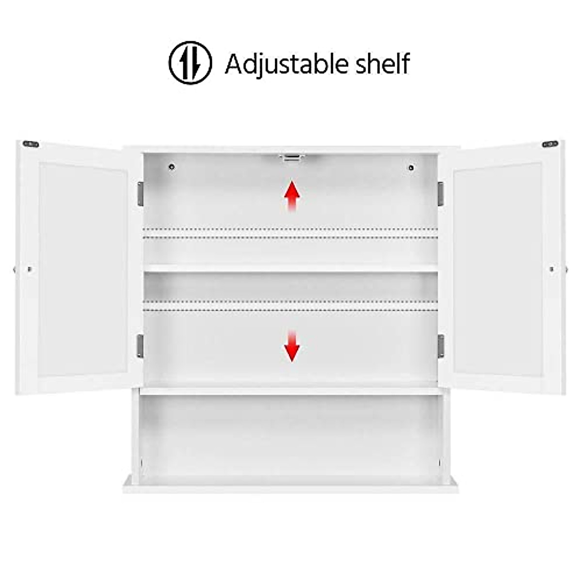 Bathroom Wall Mounted Cabinet Shelf Bath Kitchen Mirror Door Storage Organizer