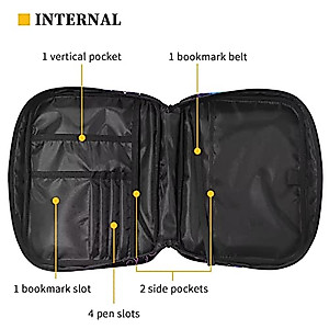 Buybai Women Bible Cover Organizer Tote Bags Large Size Multi-Function Book Carrying Case with Zippered Pocket