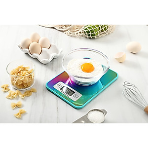 Marco Almond MA24 Kitchen Knife Sets + Marco Almond KYA77 Titanium Coated Rainbow Digital Kitchen Scale