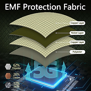 Faraday Fabric,Faraday Cloth 43.3"x118" Big 3.3 Yard Nickel Copper Conductive Military Grade Material Protective Fabric