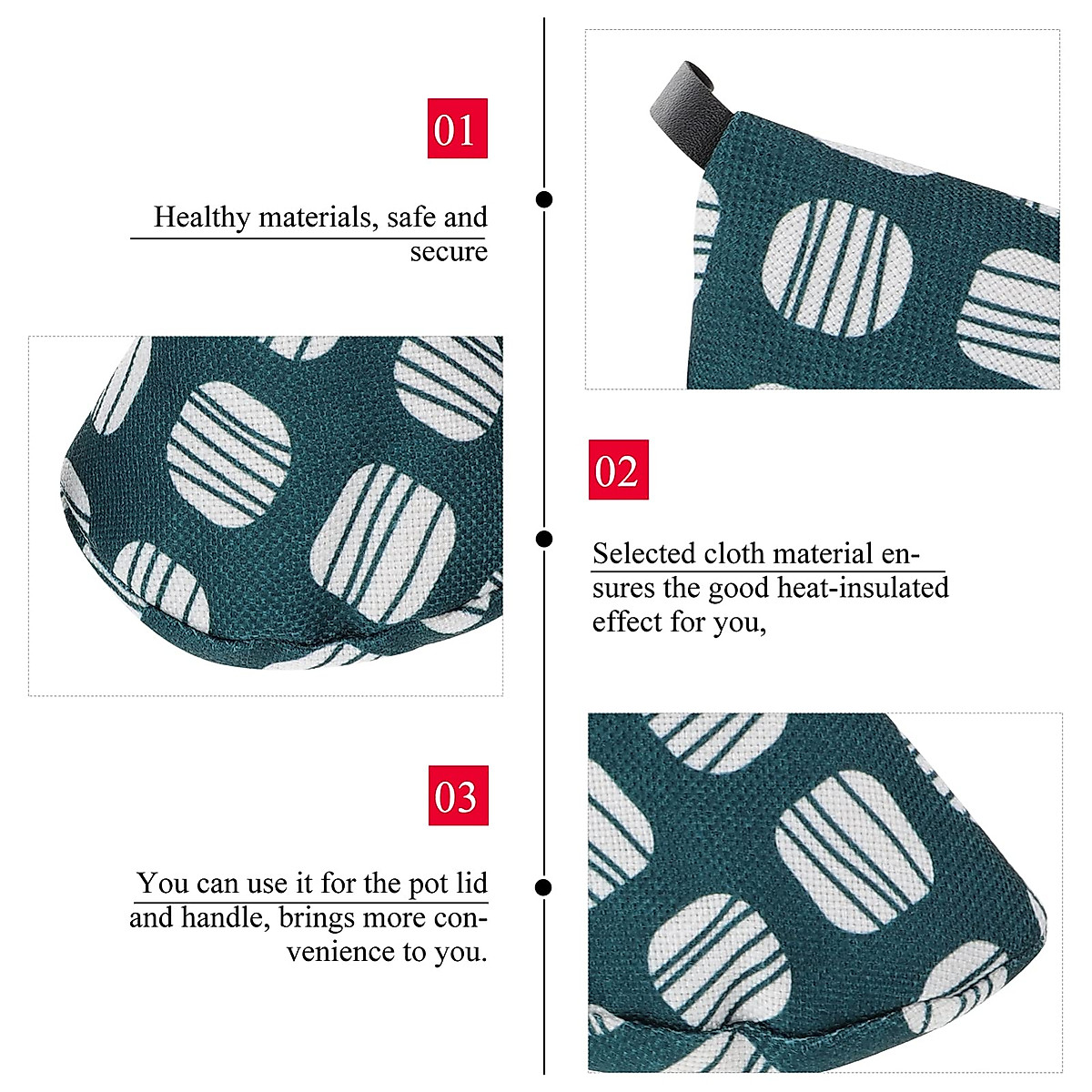 OSALADI 2pcs Hot Handle Holder Non Slip Pot Holders Cover Assist Hot Pan Handle Triangle Fabric Pot Clip Pot lid Gloves Anti Scalding Protector Kitchen Cooking Pot Handle Hat