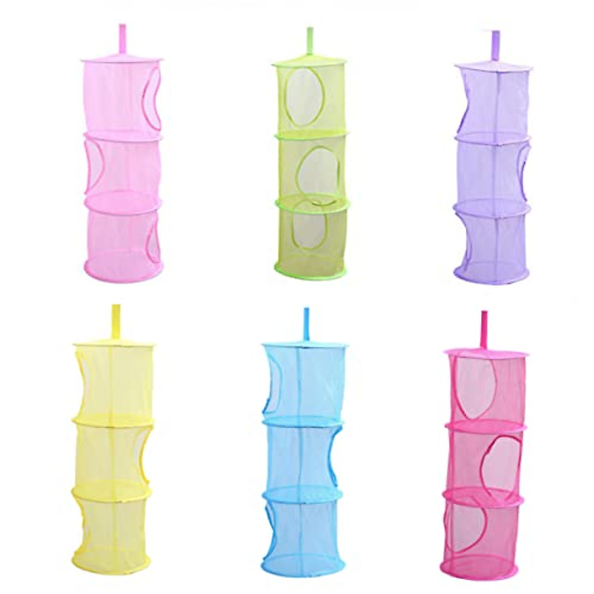 ibasenice 2pcs hanging clothes drying rack collapsible drying rack for clothes foldable laundry rack toy storage basket folded mesh clothes foldable clothes drying rack hanging storage net