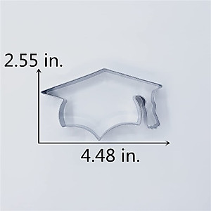 LILIAO Graduation Cookie Cutter Set - 3 Piece - Diploma, Graduation Cap and Graduation Gown Biscuit Fondant Cutters - Stainless Steel