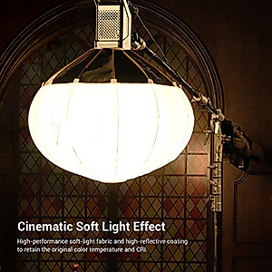 SmallRig Lantern Softbox Quick Release-One Step, Light Modifier with Fabric Barn Doors, Softbox Diffuser for SmallRig Video Light 120B, 120D, 220B, 220D and Other Bowens Mount Light